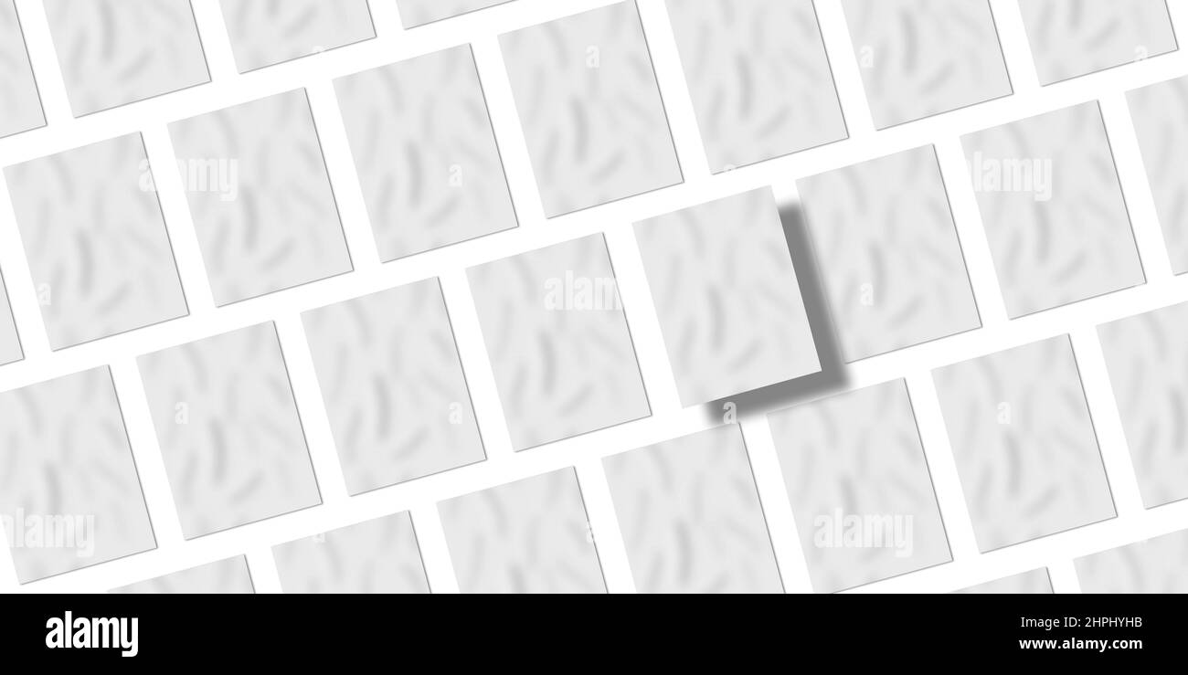 Diagonal Rectangle mockups lying on neutral Light background (Flat lay ...