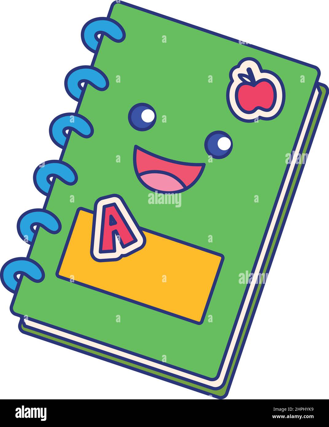 Isolated colored happy book character Vector Stock Vector Image & Art ...