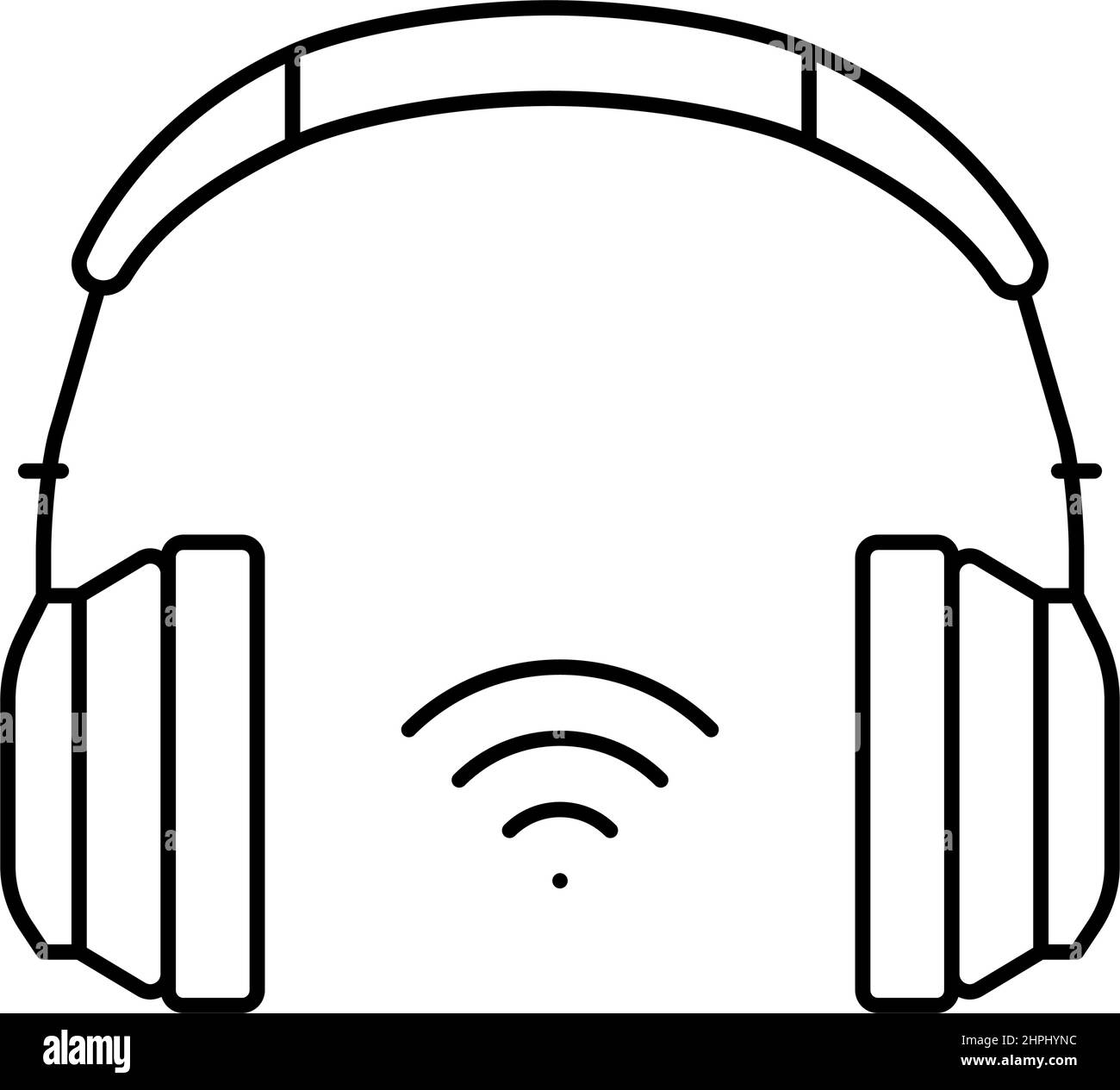 wireless headphones line icon vector illustration Stock Vector Image ...