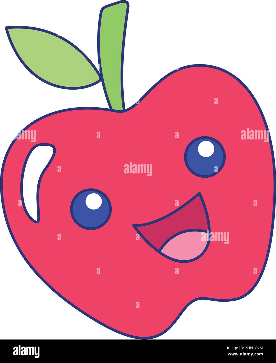Isolated red happy apple character Vector Stock Vector Image & Art - Alamy