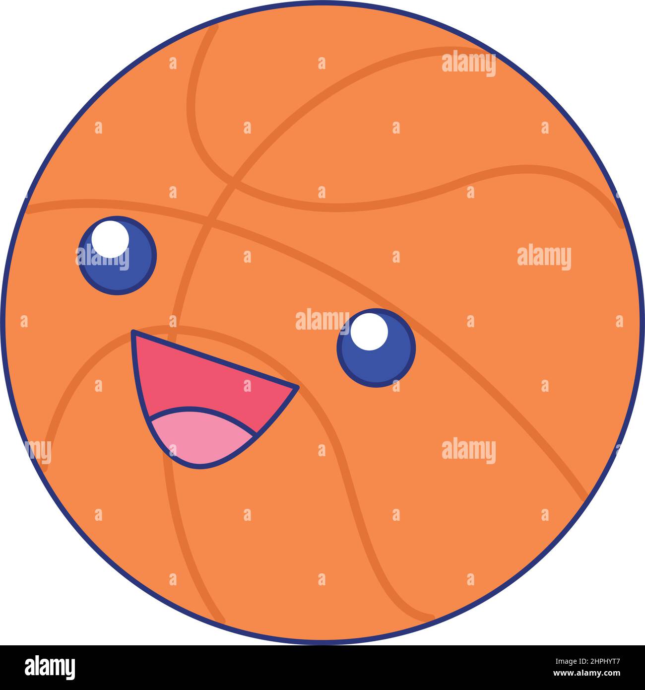 Isolated colored happy basketball character Vector Stock Vector Image ...