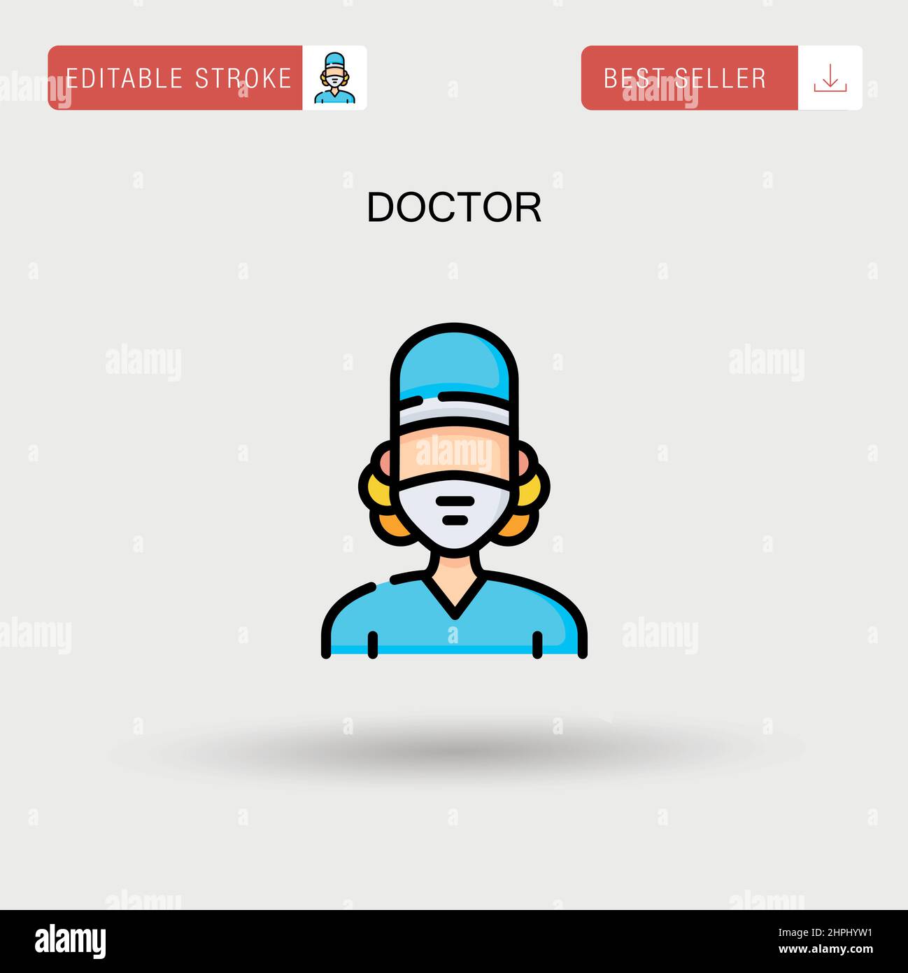 Doctor Simple vector icon Stock Vector Image & Art - Alamy