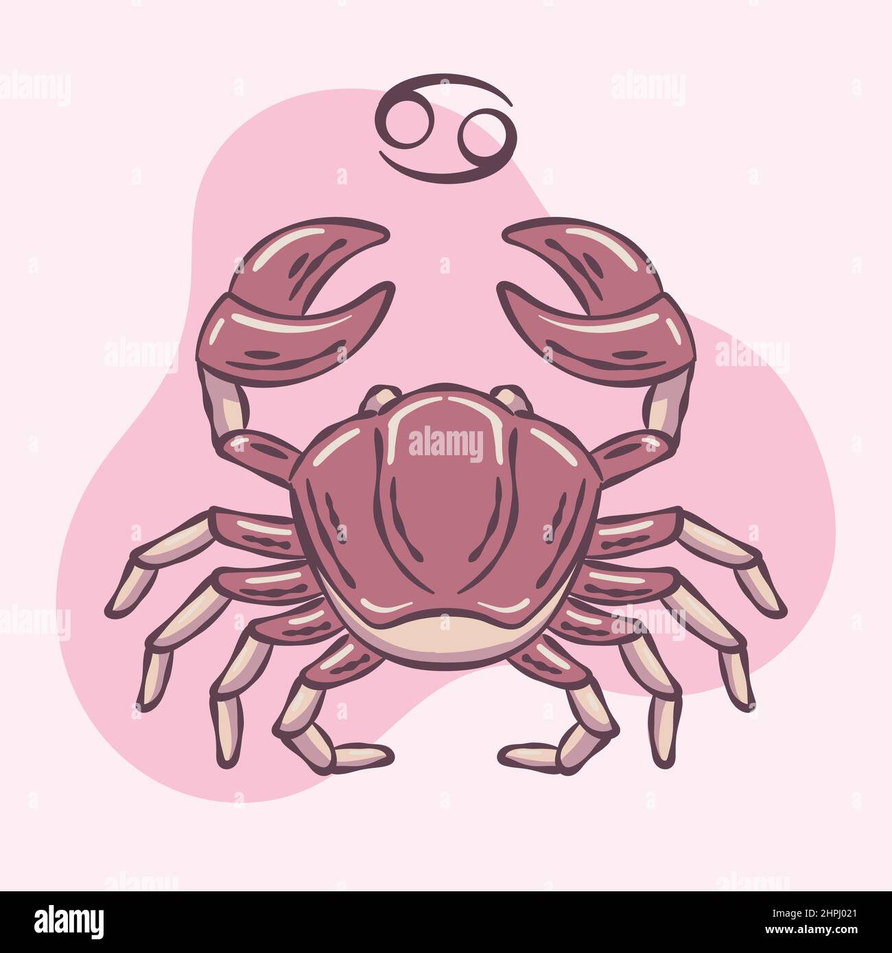Isolated cancer zodiac sign sketch crab vector Stock Vector Image & Art ...
