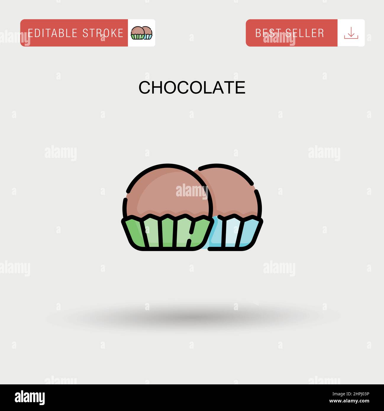 Chocolate Simple vector icon Stock Vector Image & Art - Alamy