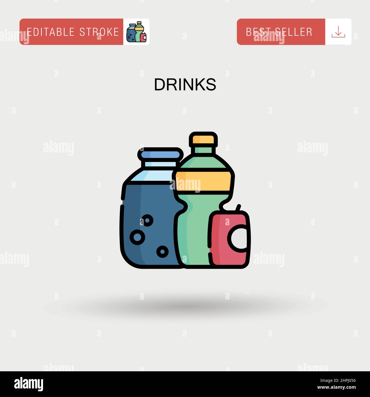 Drinks Simple vector icon Stock Vector Image & Art - Alamy