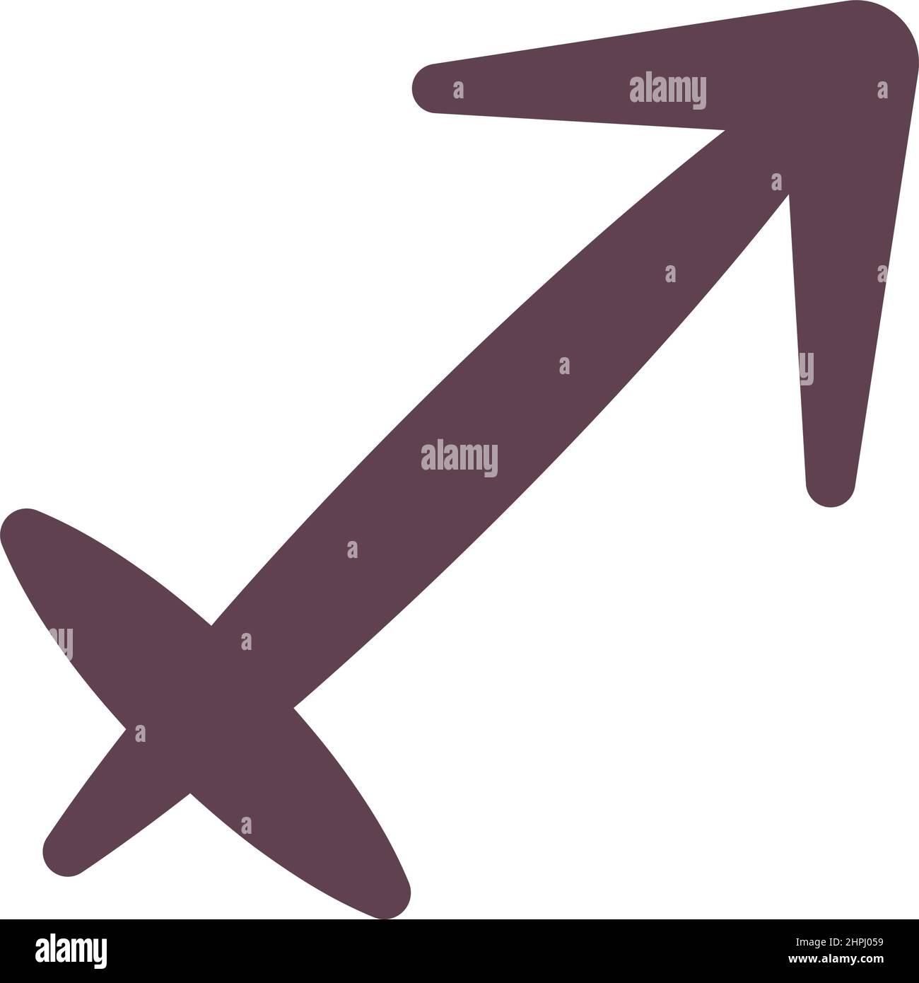 Isolated sagittarius zodiac sign letter symbol Vector Stock Vector ...
