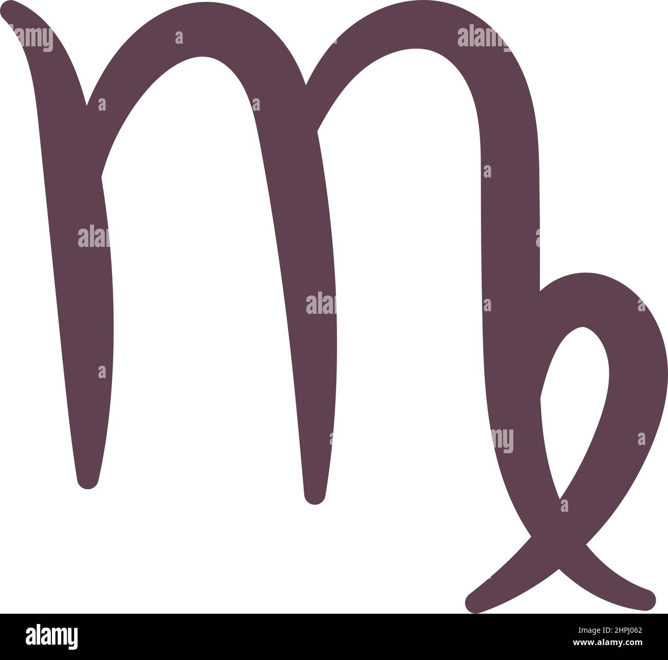 Isolated virgo zodiac sign letter symbol Vector Stock Vector Image ...