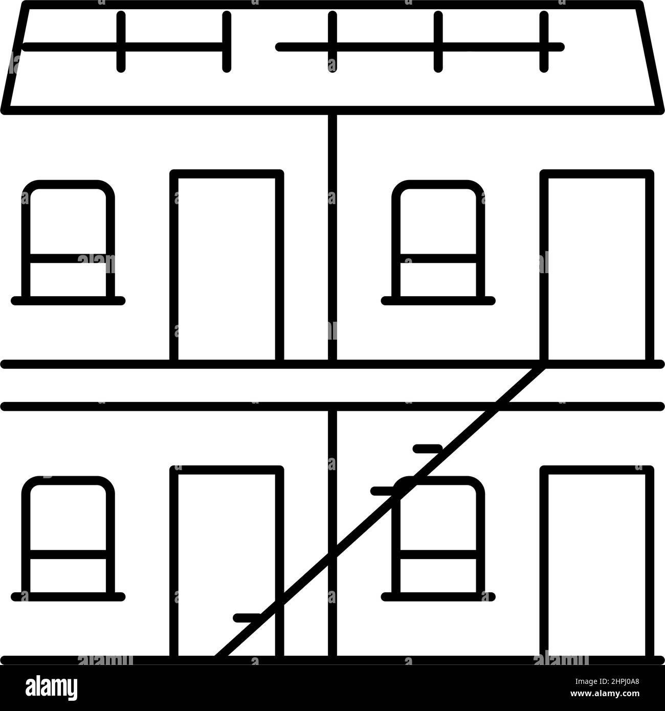 building hotel line icon vector illustration Stock Vector Image & Art ...