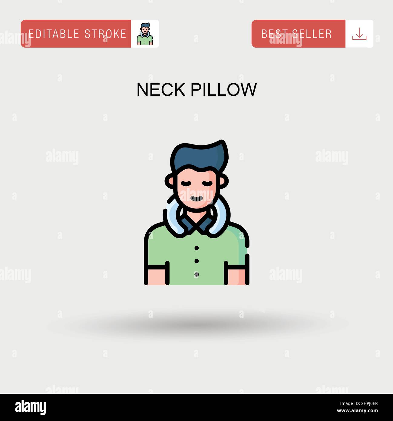 Nap of her neck Stock Vector Images - Alamy