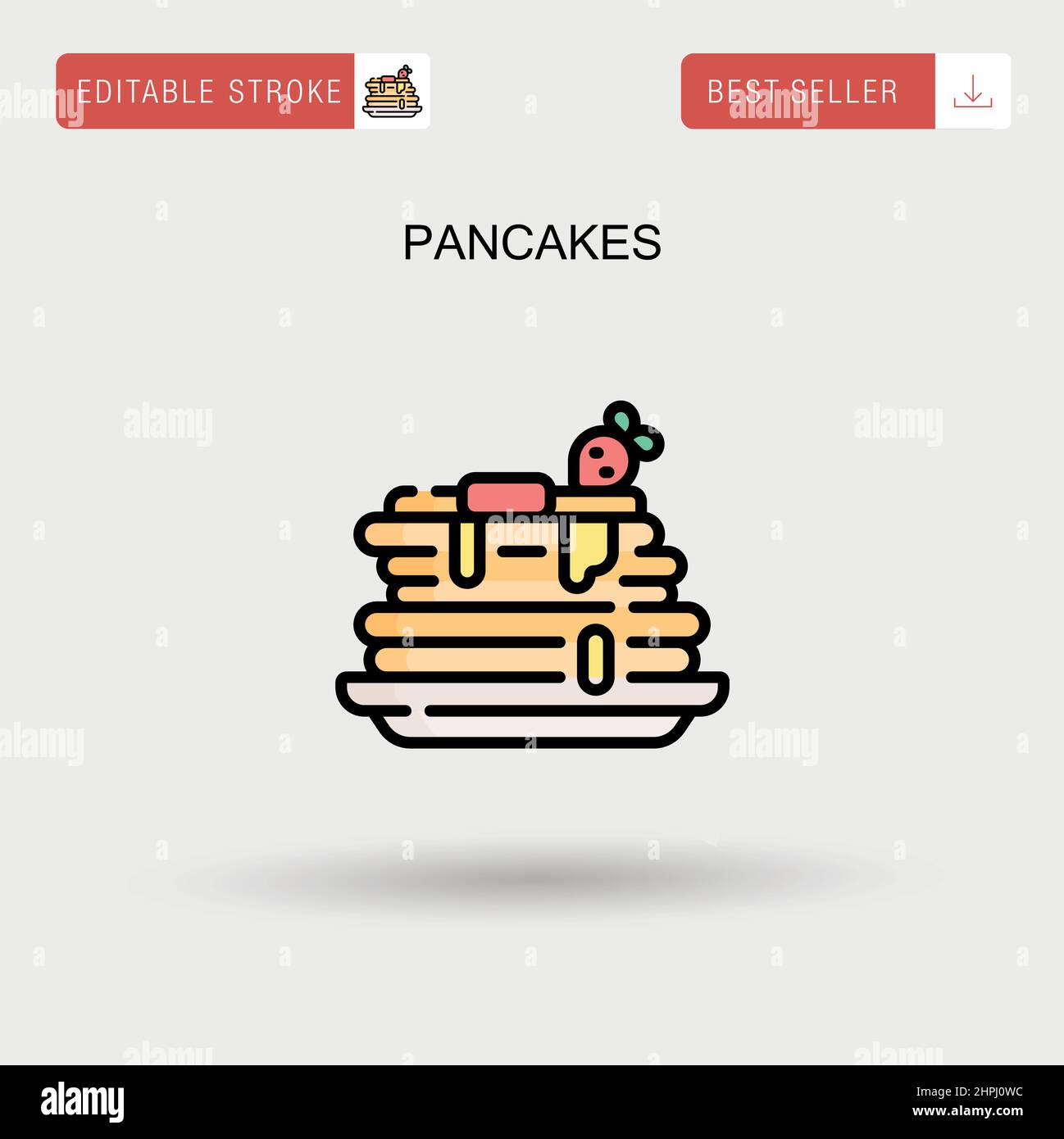 American breakfast pancakes Stock Vector Images - Alamy