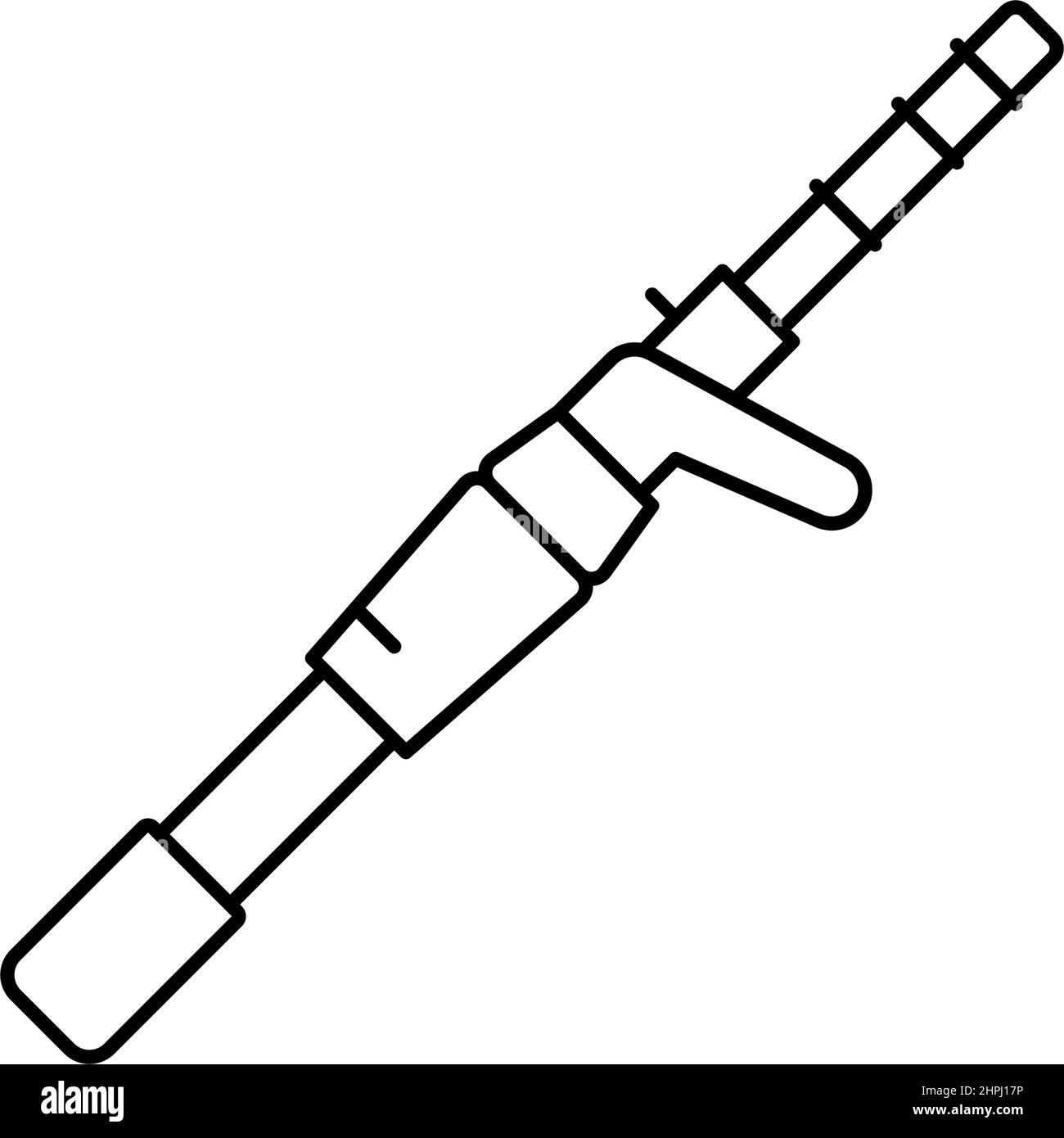 casting rods line icon vector illustration Stock Vector Image & Art - Alamy