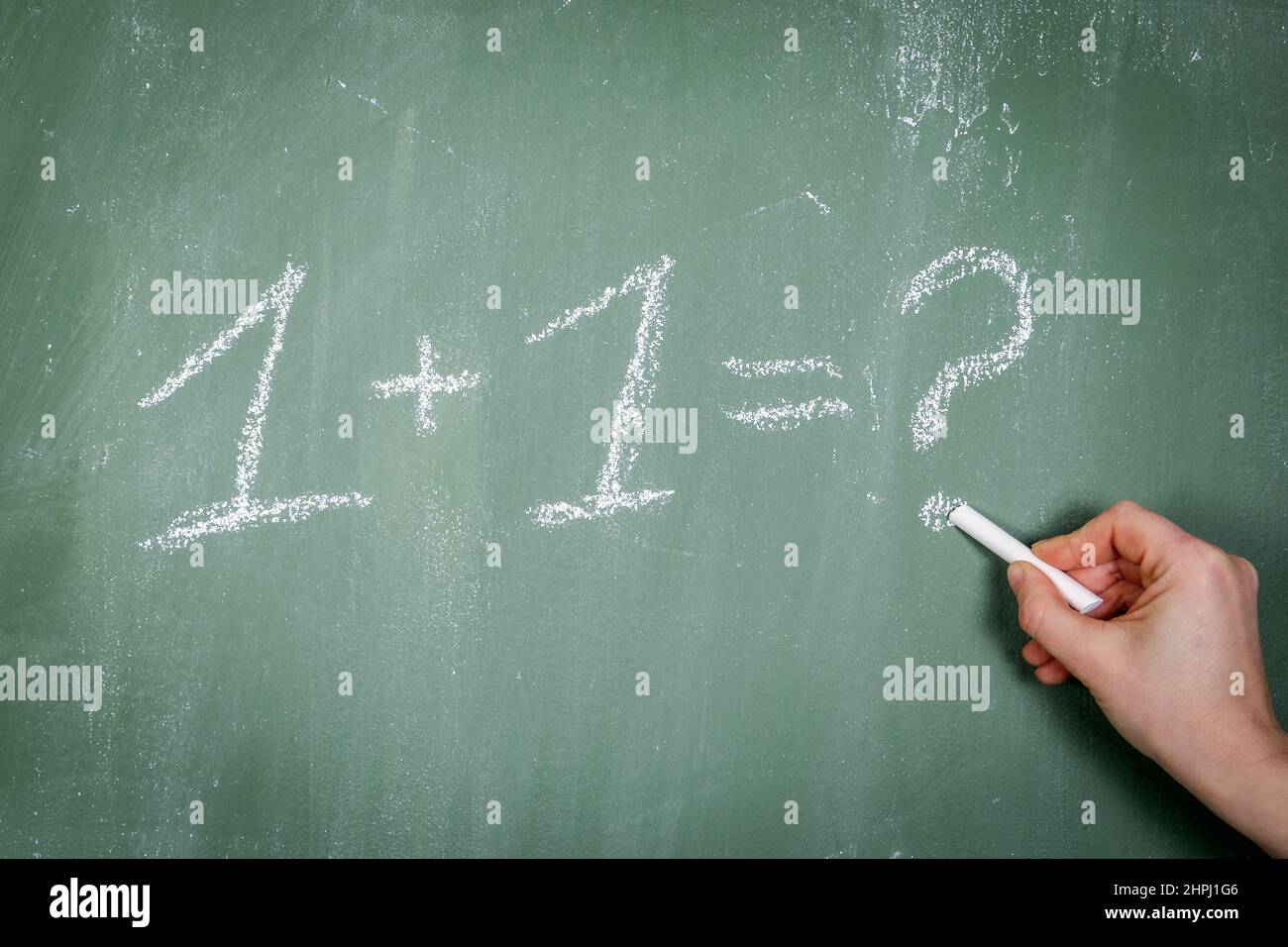 Mathematics, calculation and skills concept. Question mark Stock Photo ...
