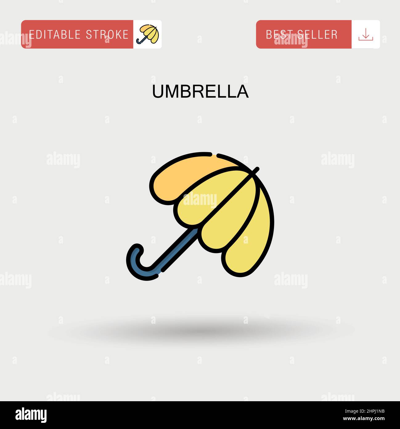 Umbrella Simple vector icon Stock Vector Image & Art - Alamy
