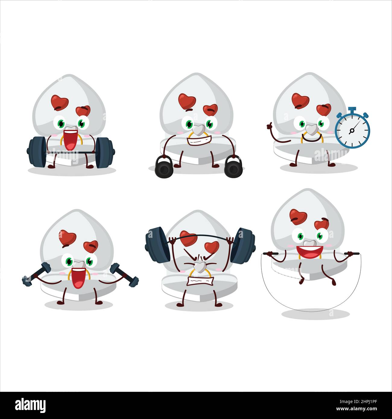 A healthy white love ring box cartoon style trying some tools on ...