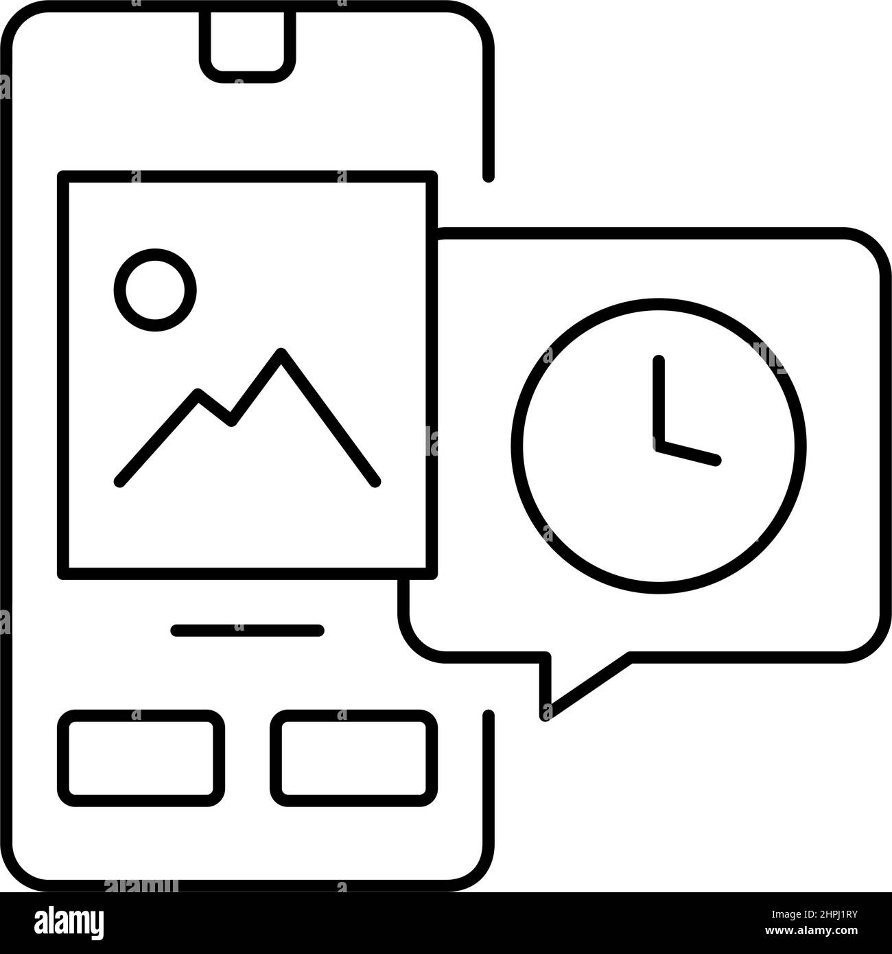 digital image ephemeral line icon vector illustration Stock Vector ...