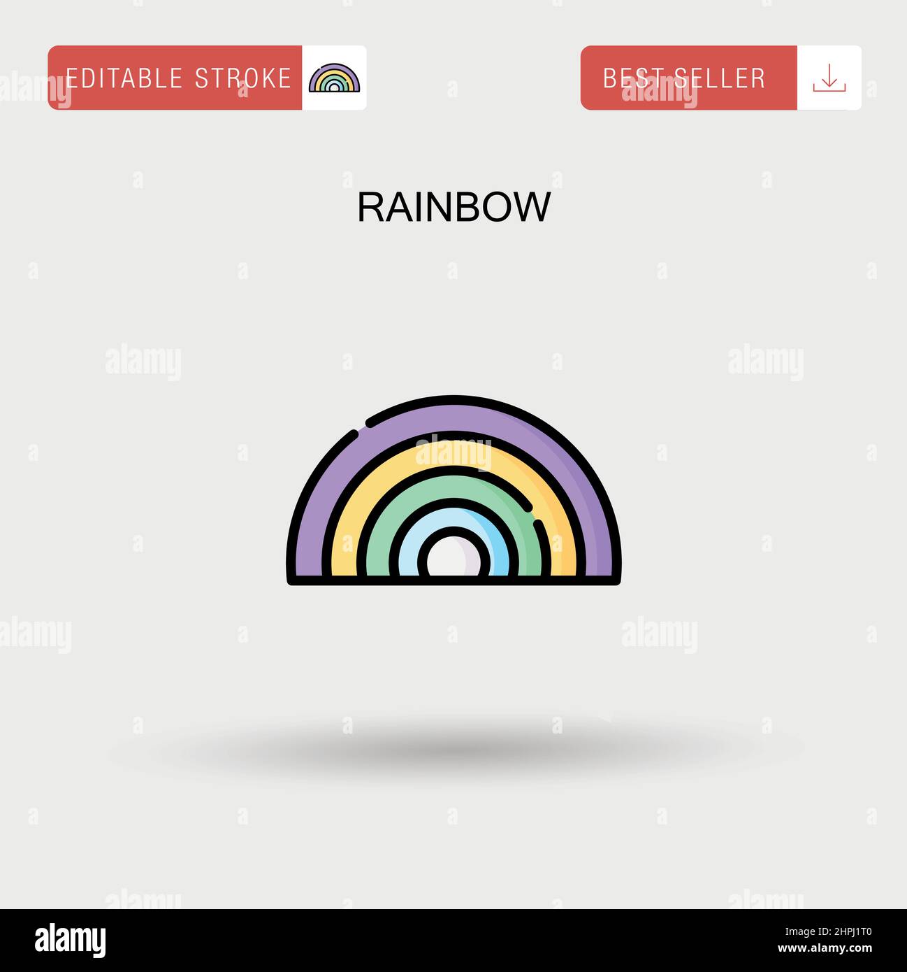 Rainbow Simple vector icon Stock Vector Image & Art - Alamy