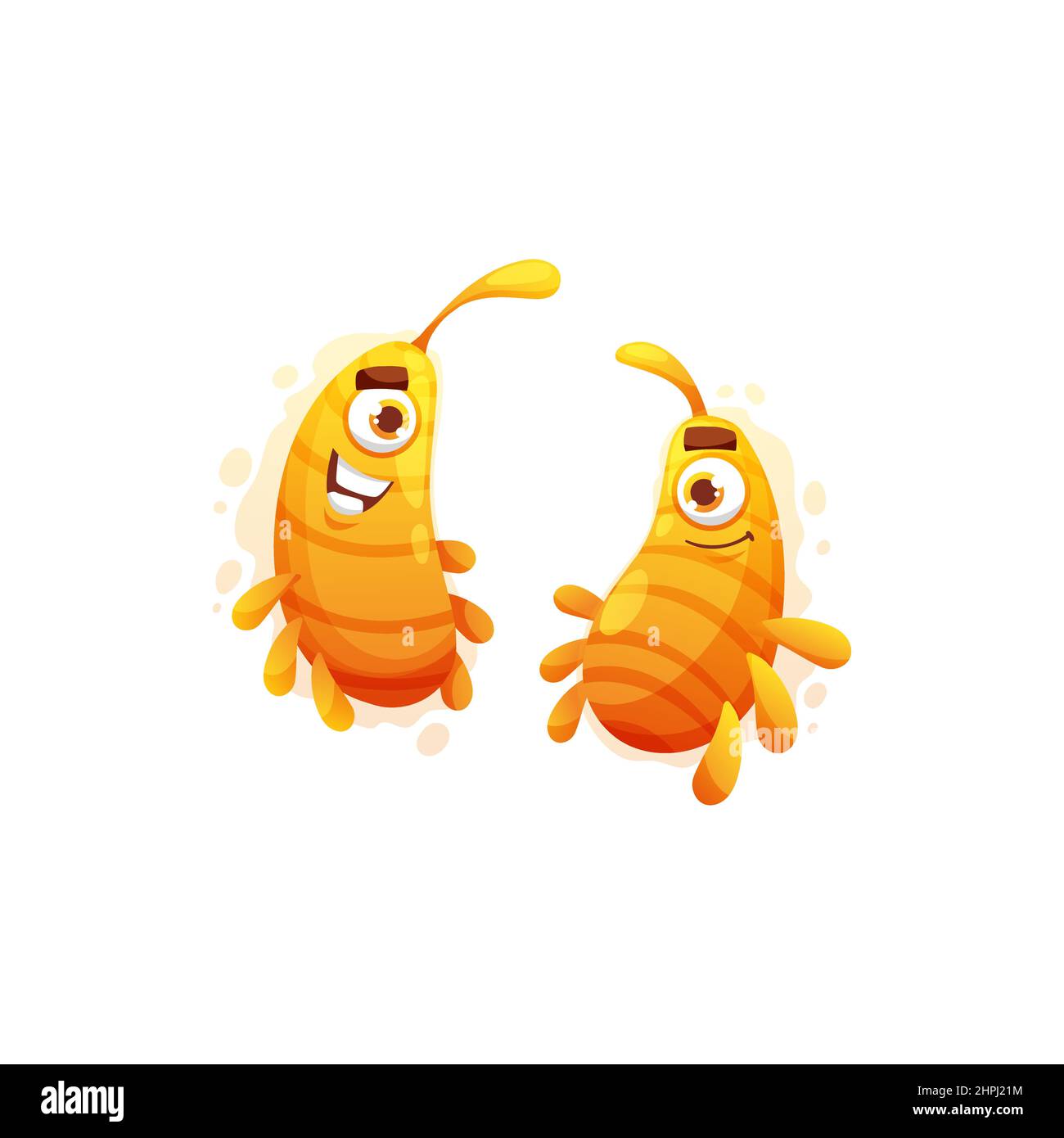 Cartoon pathogen cells characters, vector funny virus, microbe or ...