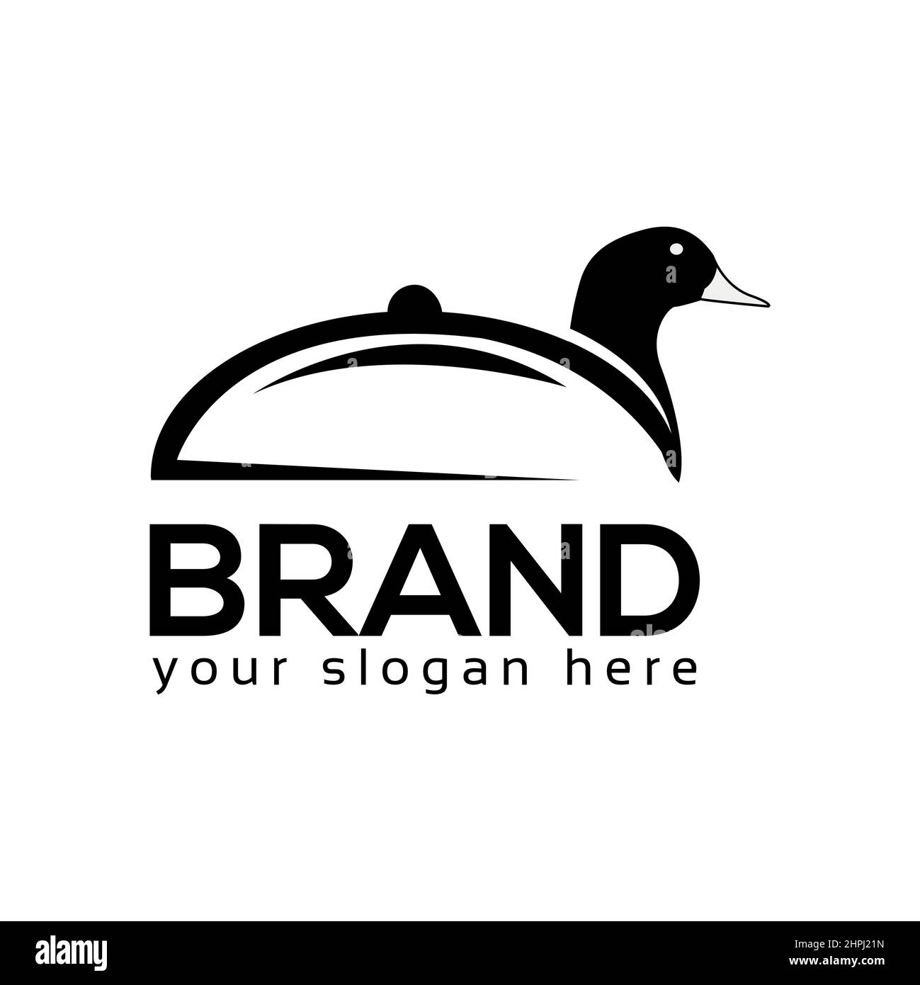 Food duck logo Black and White Stock Photos & Images - Alamy