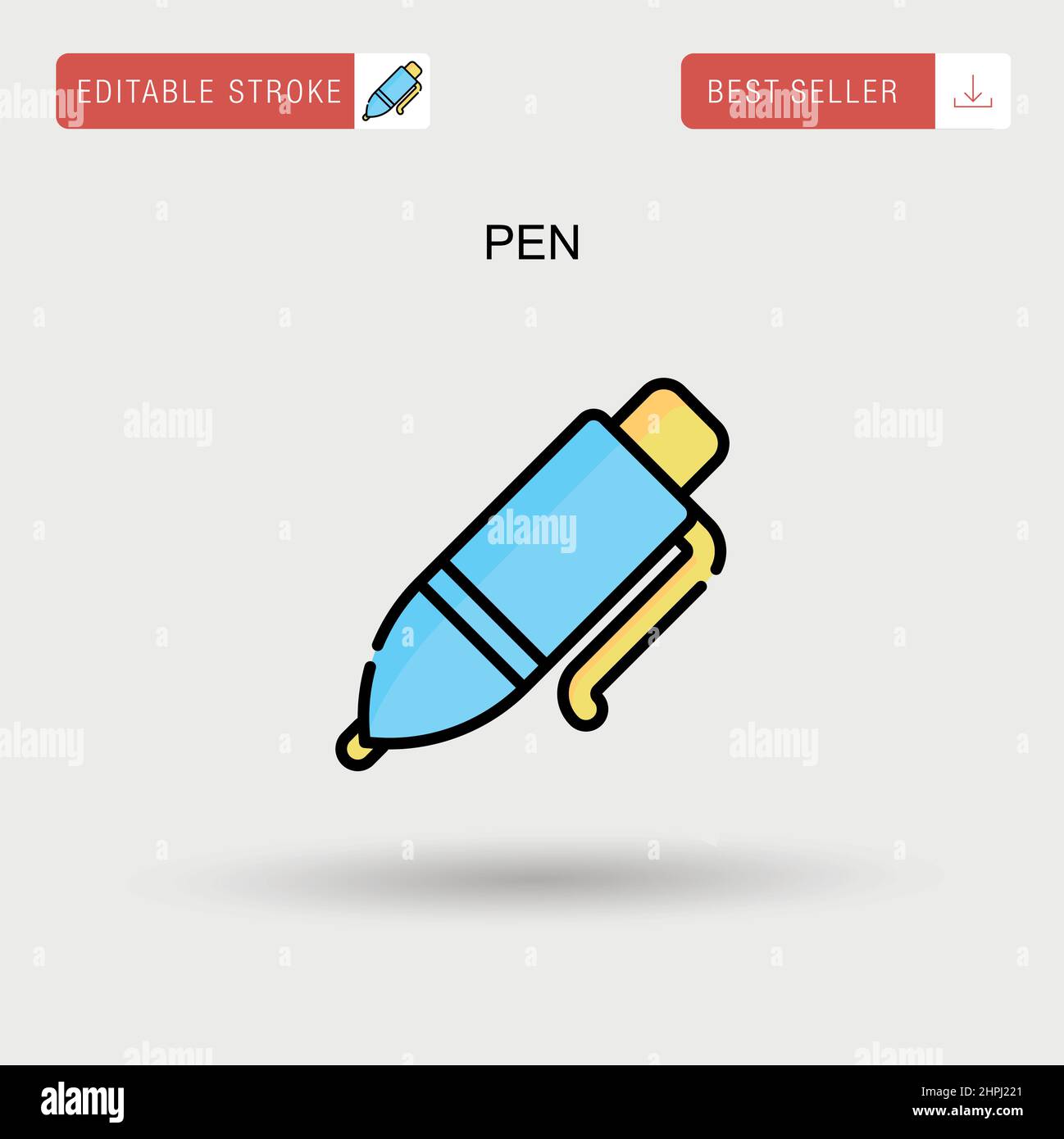 Pen Simple vector icon Stock Vector Image & Art - Alamy