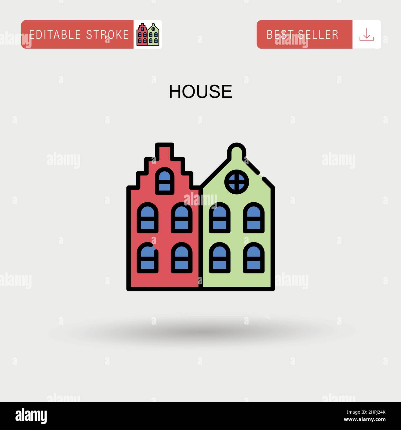 Beautiful landscape old house Stock Vector Images - Alamy