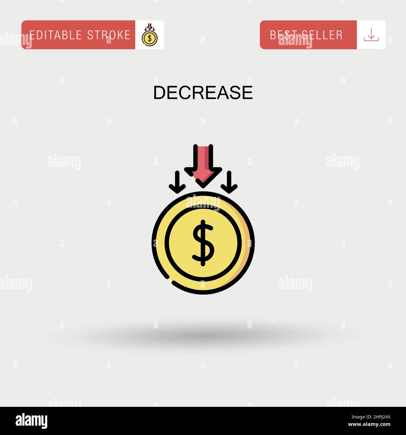 Financial decrease icon Stock Vector Images - Alamy