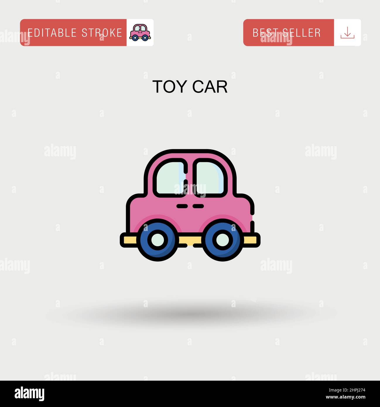 Toy car Simple vector icon Stock Vector Image & Art - Alamy