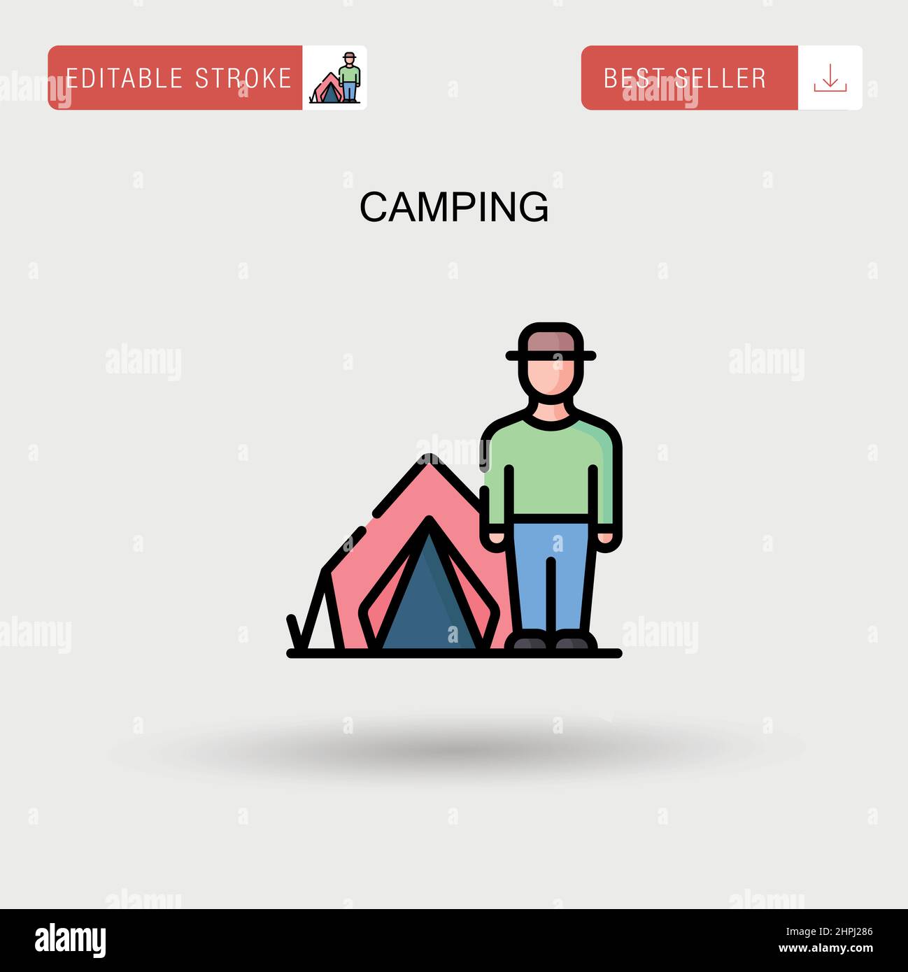 Camping Simple vector icon Stock Vector Image & Art - Alamy
