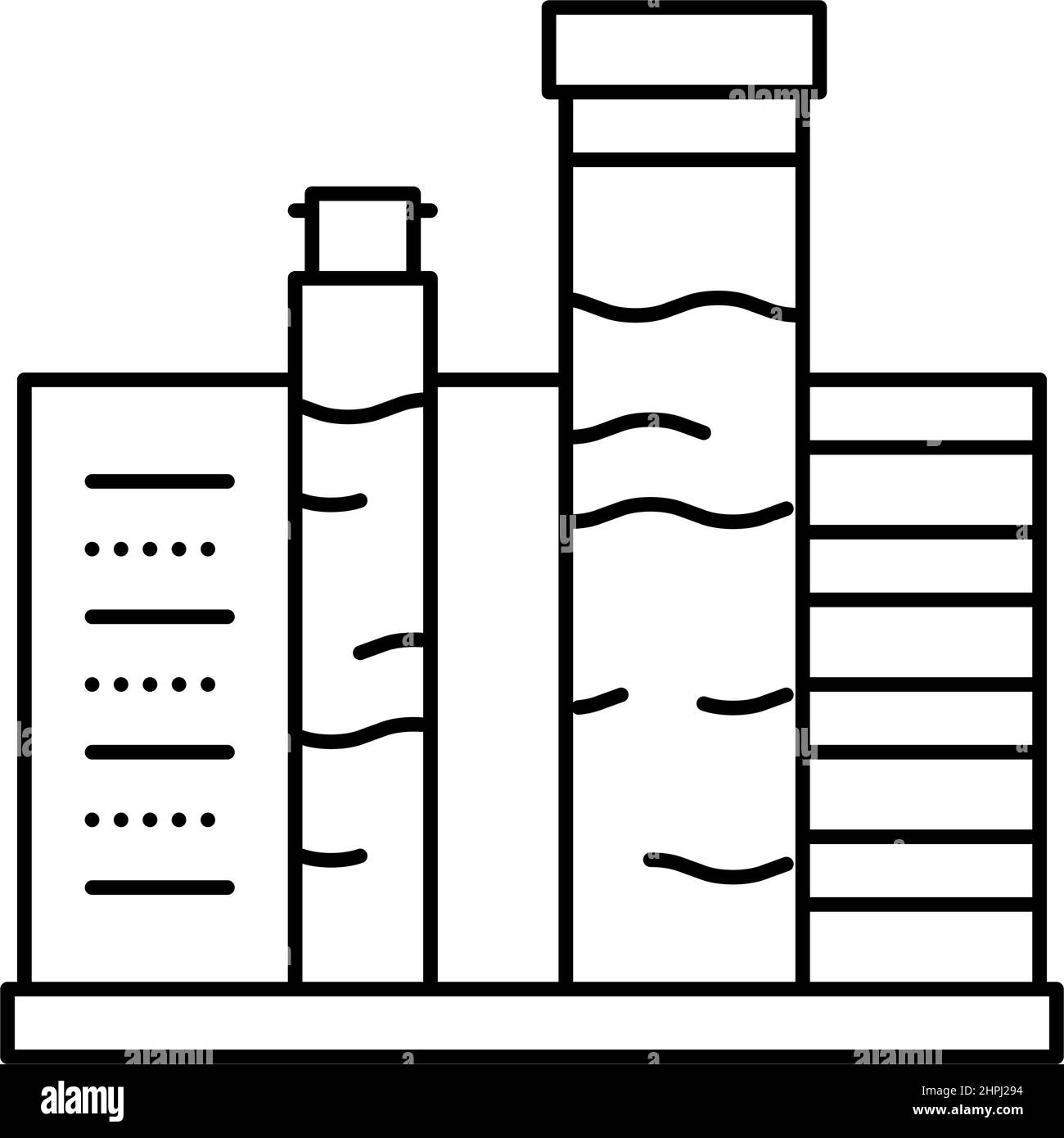 pool water testing and balancing line icon vector illustration Stock ...