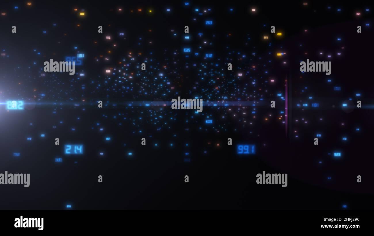 Luminous elements with numbers Stock Photo - Alamy