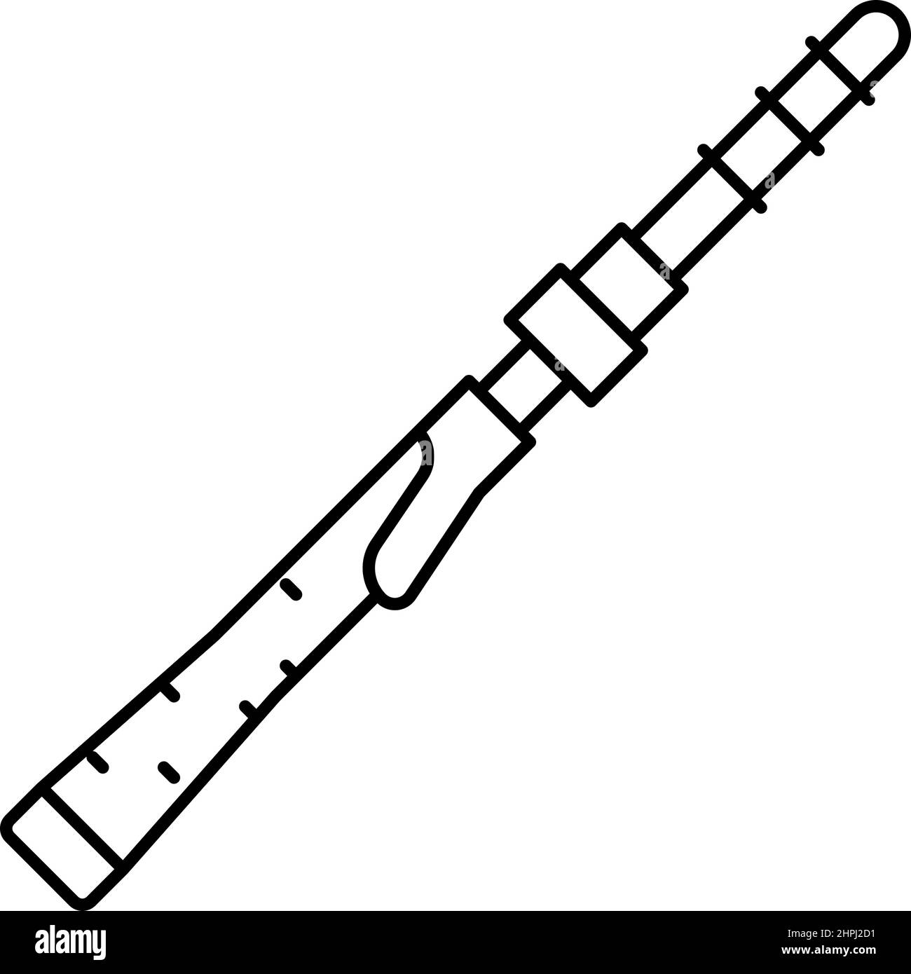 spinning rods line icon vector illustration Stock Vector Image & Art ...