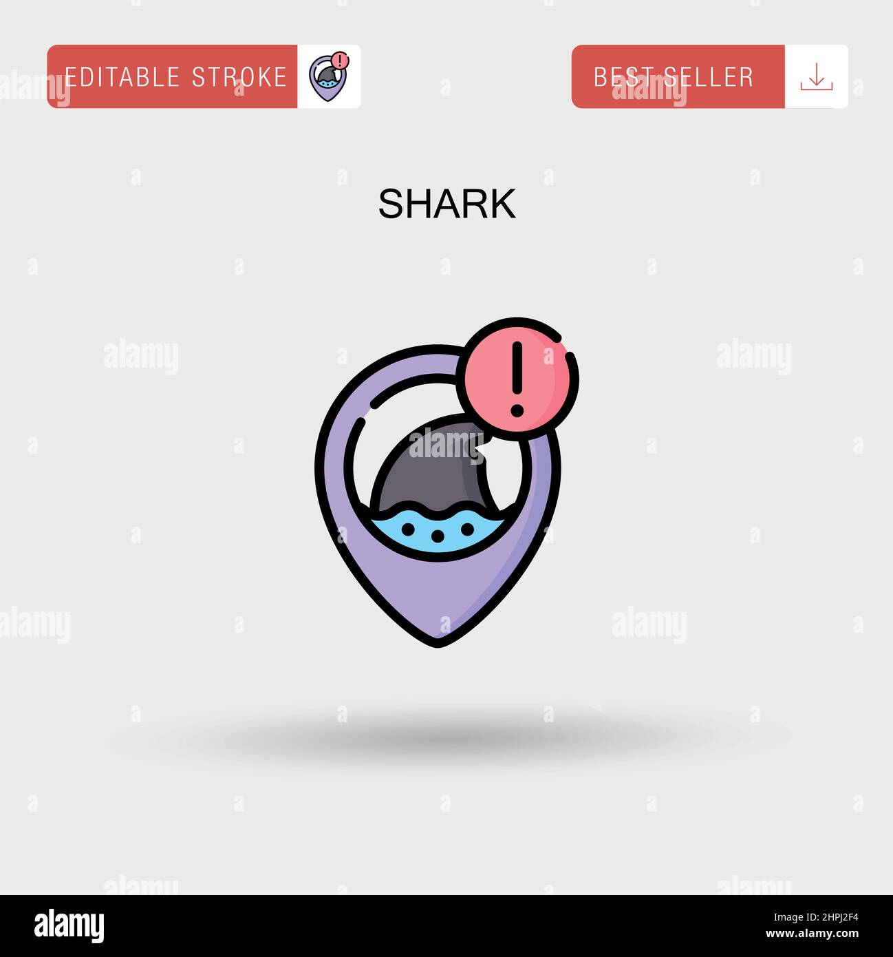 Shark Simple vector icon Stock Vector Image & Art - Alamy