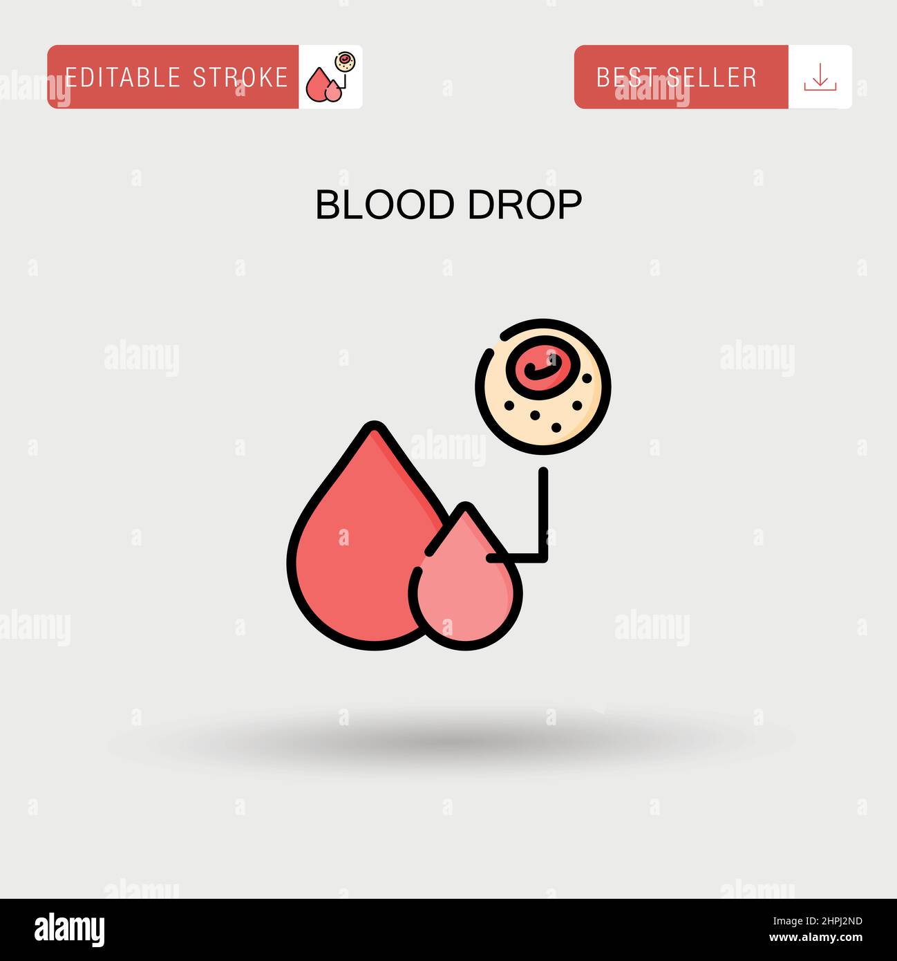 Blood drop Simple vector icon Stock Vector Image & Art - Alamy