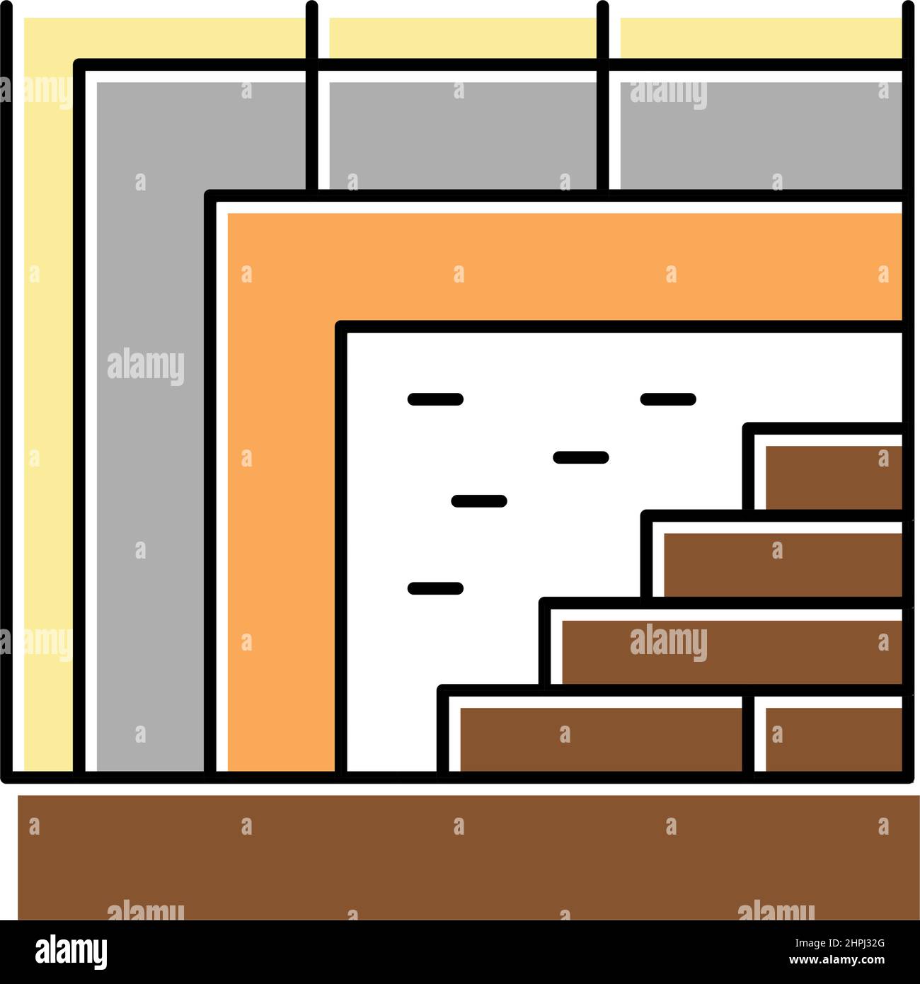 wall structure color icon vector illustration Stock Vector Image & Art ...