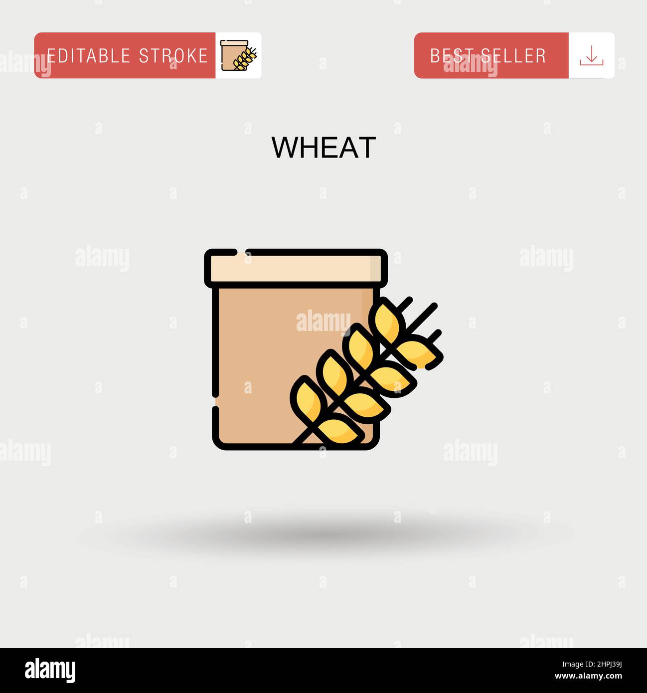 Wheat Simple vector icon Stock Vector Image & Art - Alamy