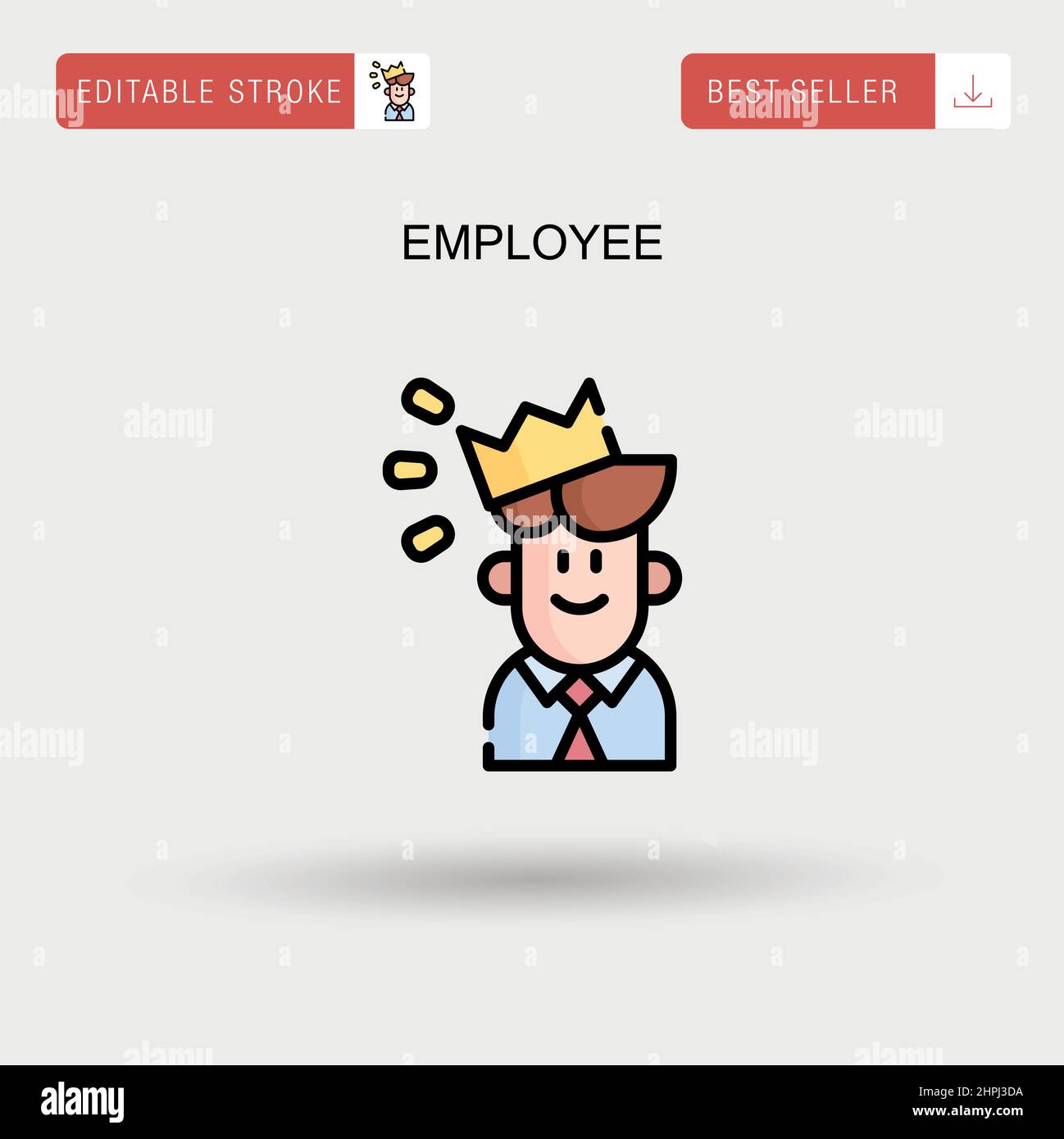 Young male employee work Stock Vector Images - Alamy