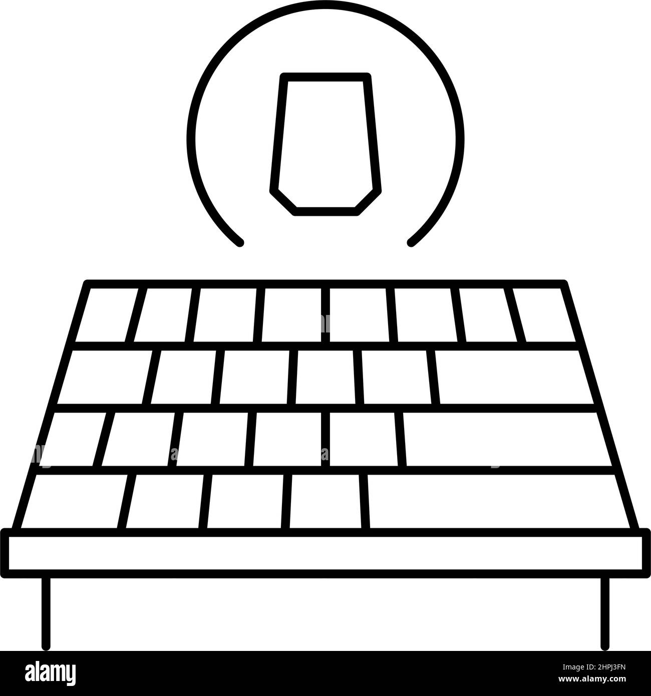 asphalt shingles roof line icon vector illustration Stock Vector Image ...