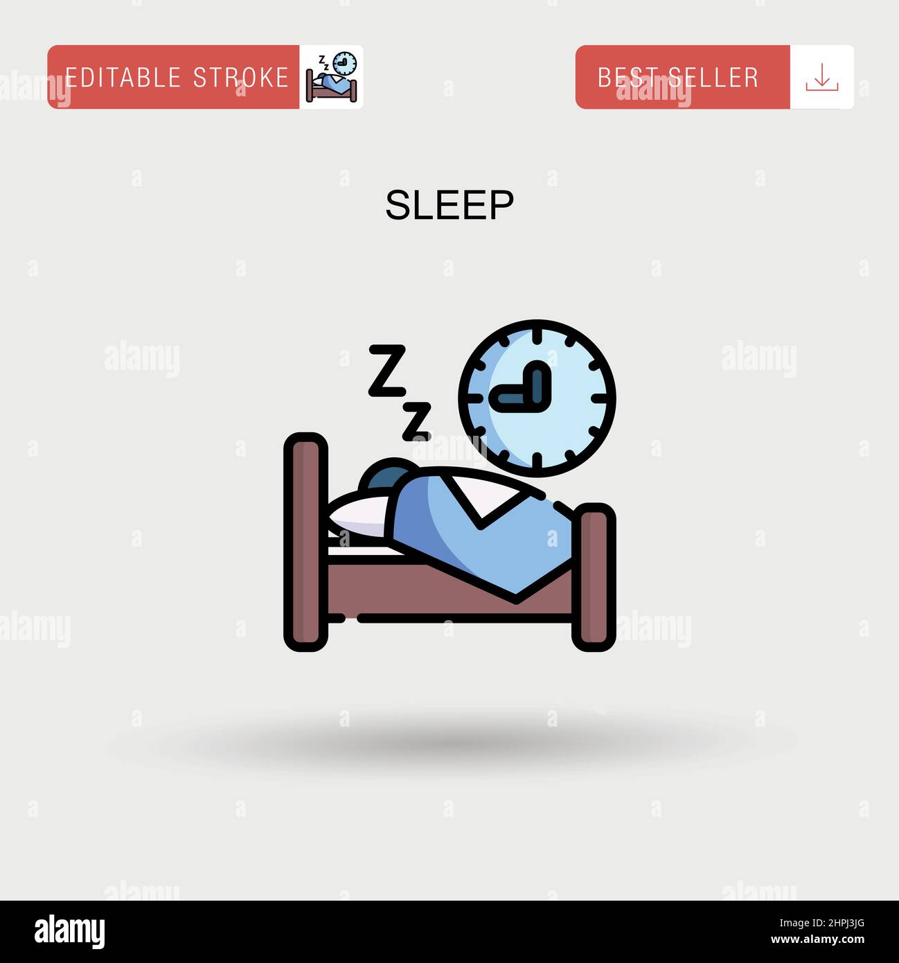 Sleep Simple vector icon Stock Vector Image & Art - Alamy