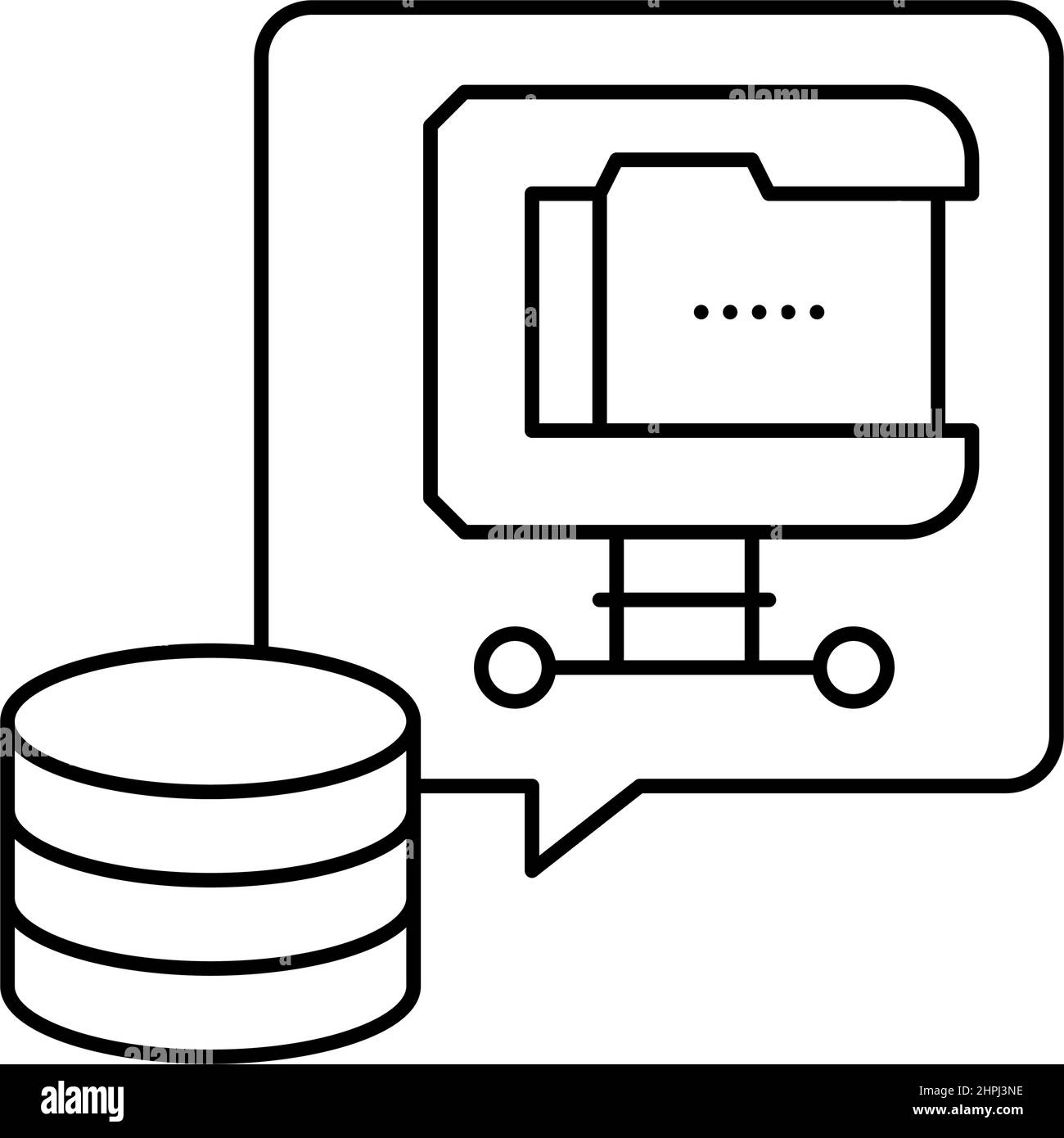 file compression digital processing line icon vector illustration Stock ...