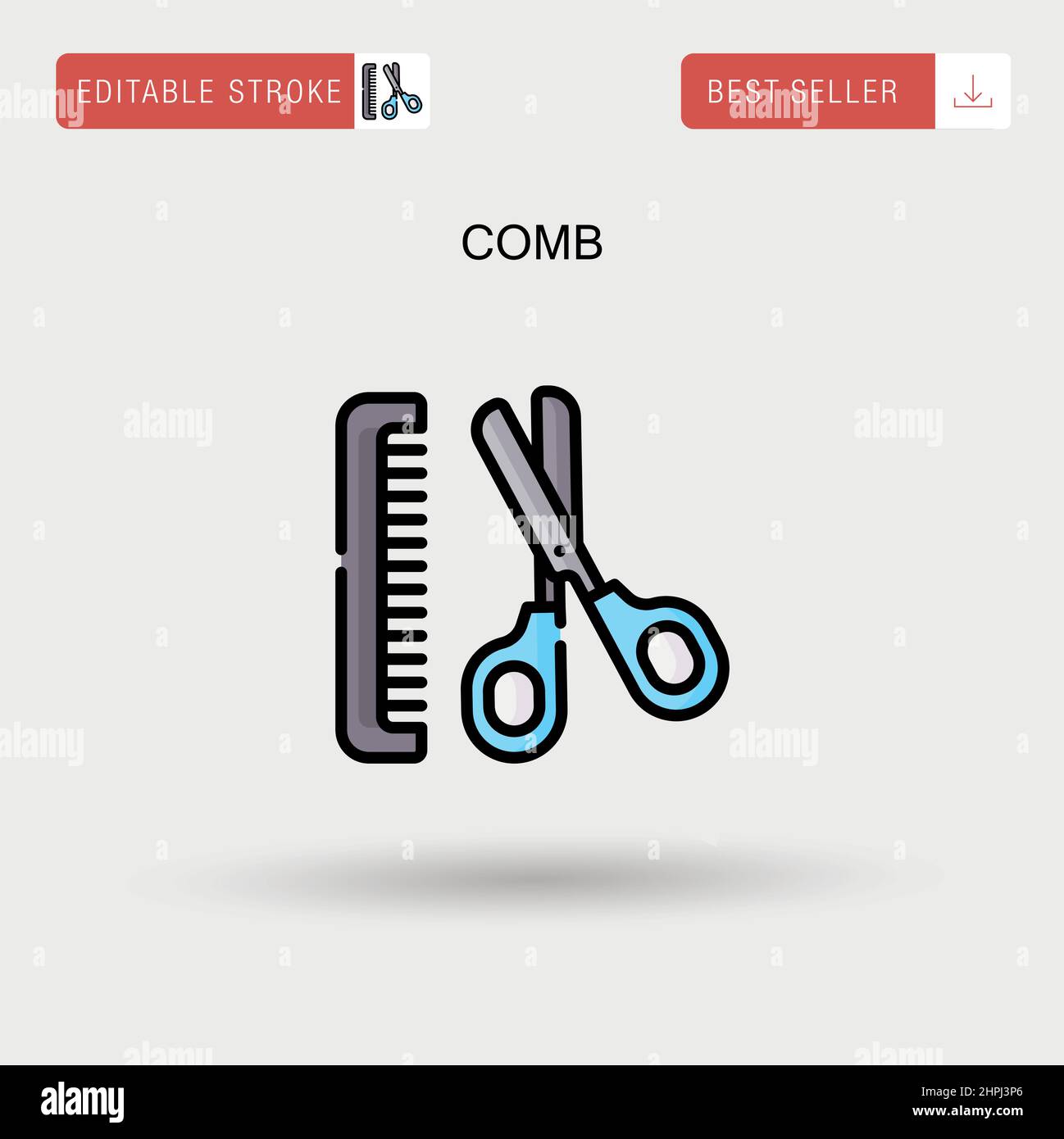 Comb Simple vector icon Stock Vector Image & Art - Alamy