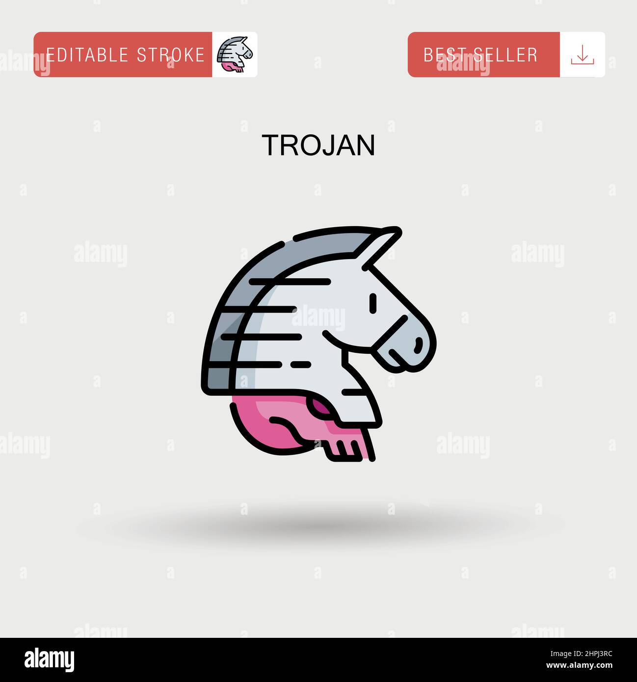 Computer safety concept trojan Stock Vector Images - Alamy