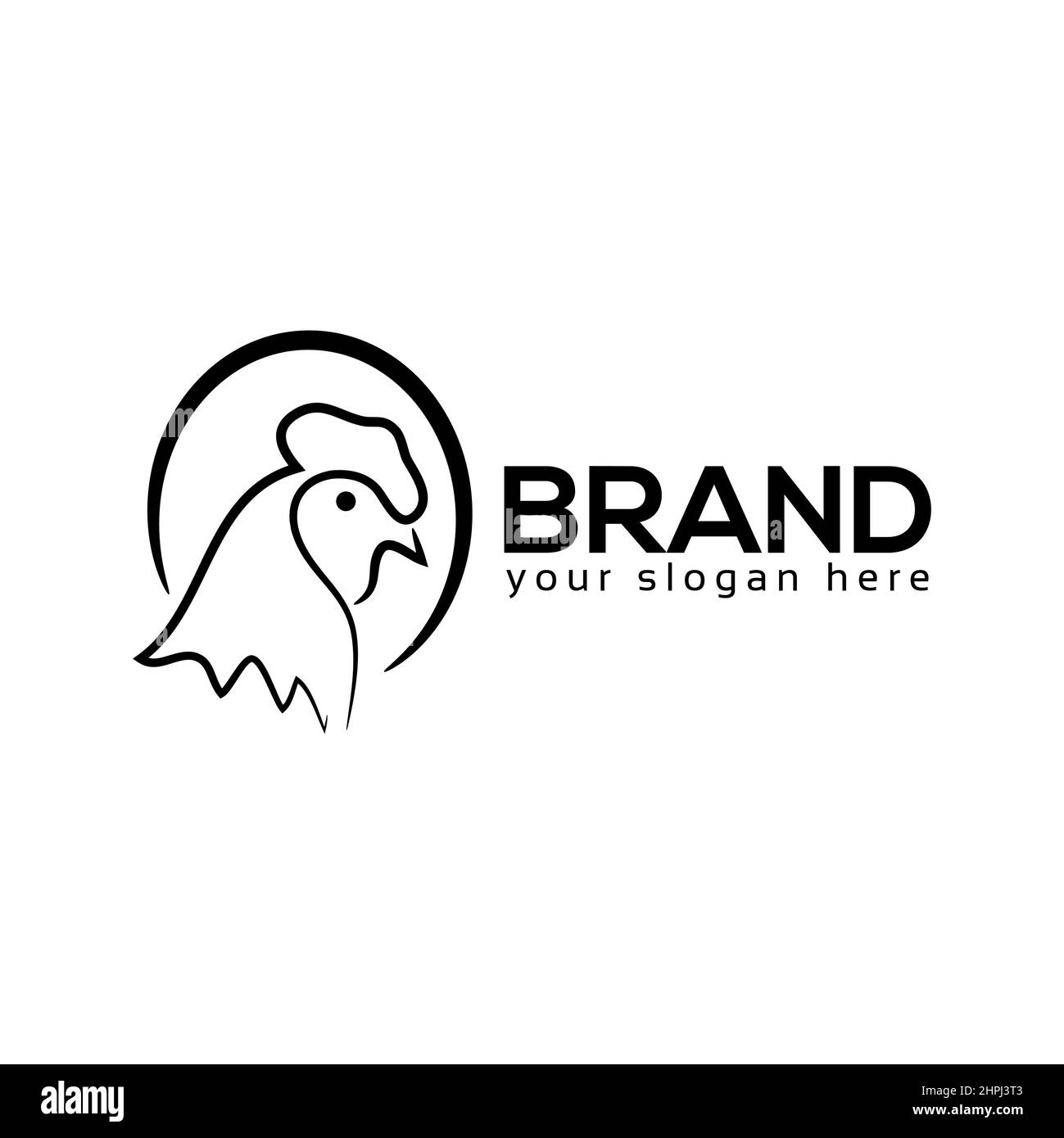 Rooster on the head Stock Vector Images - Alamy