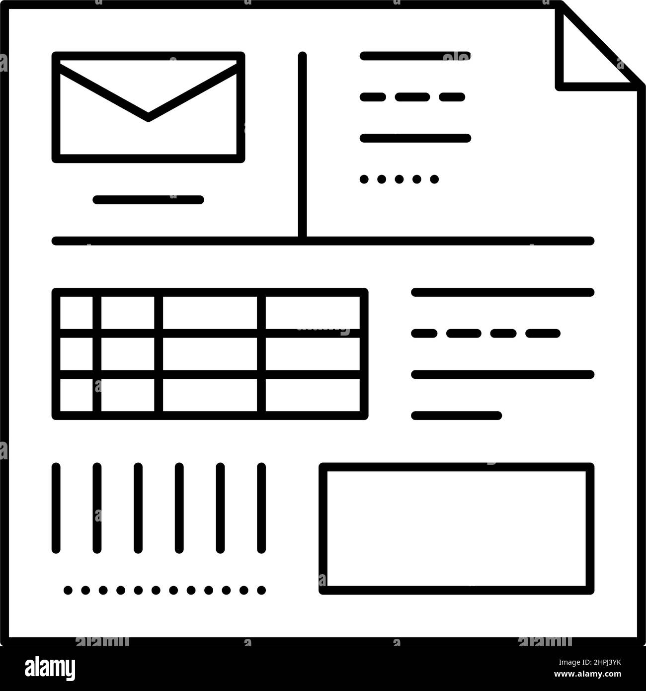 invoice paper list line icon vector illustration Stock Vector Image ...