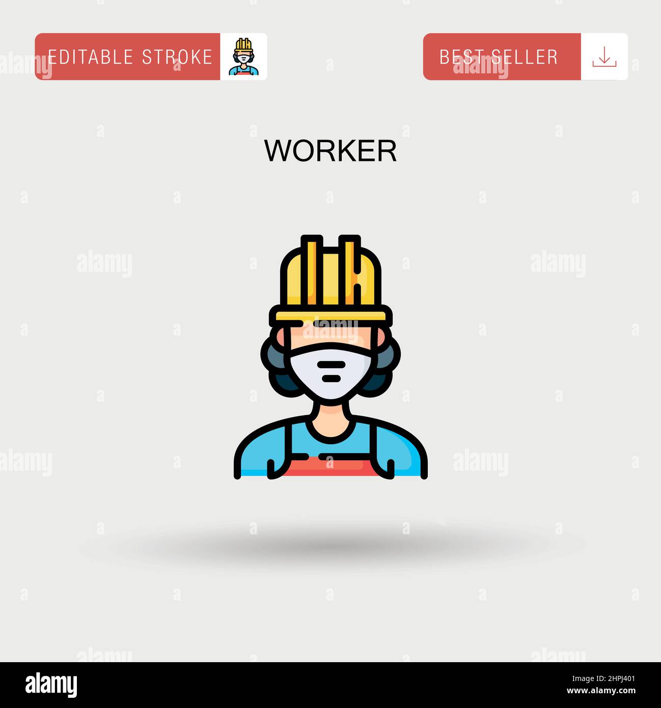 Worker Simple vector icon Stock Vector Image & Art - Alamy