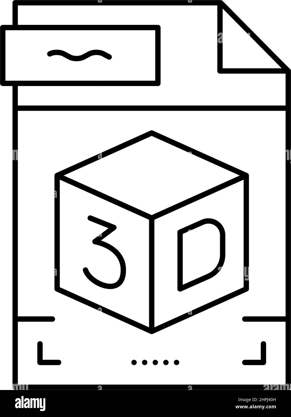 stl 3d file line icon vector illustration Stock Vector Image & Art - Alamy