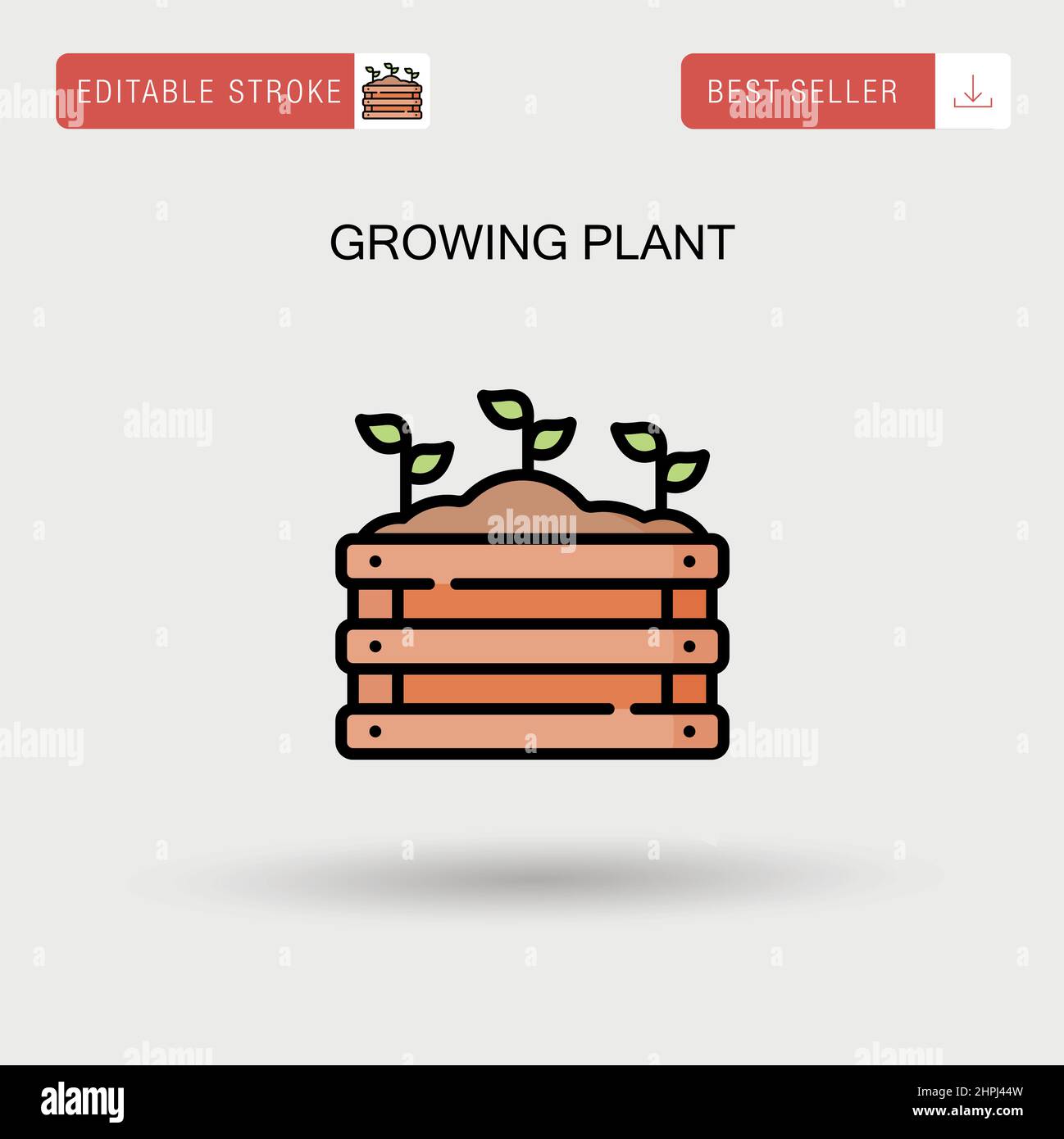 Small plant one leaf Stock Vector Images - Alamy