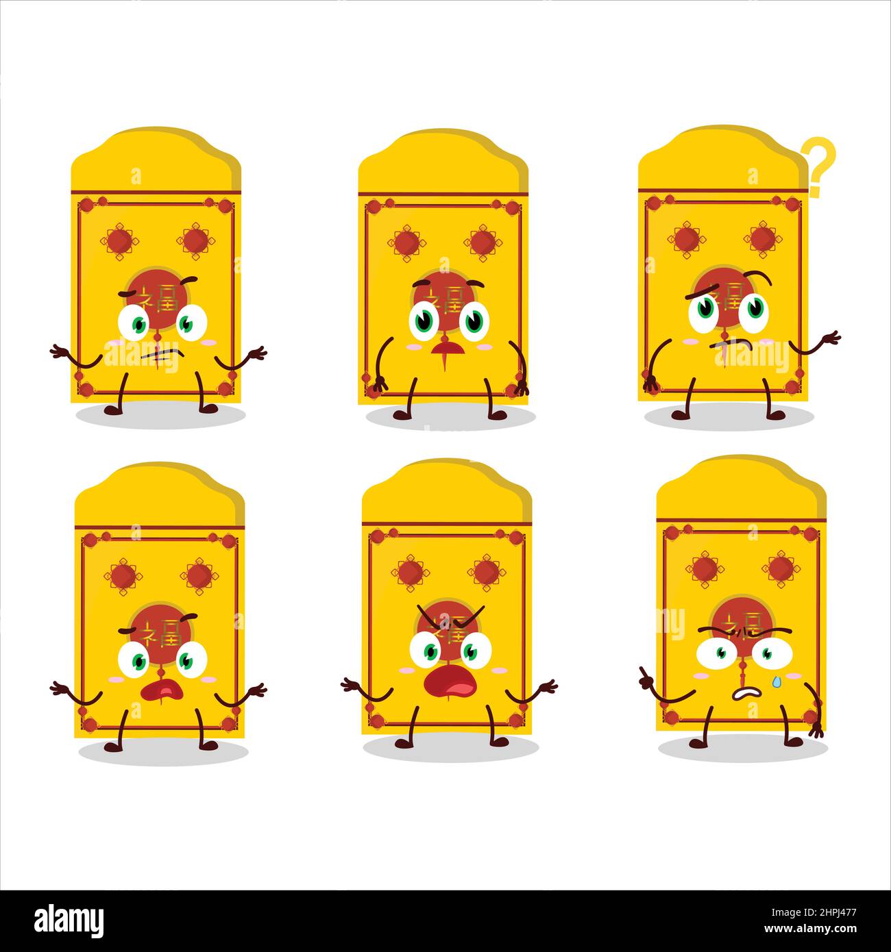 Cartoon character of yellow packets chinese with what expression ...