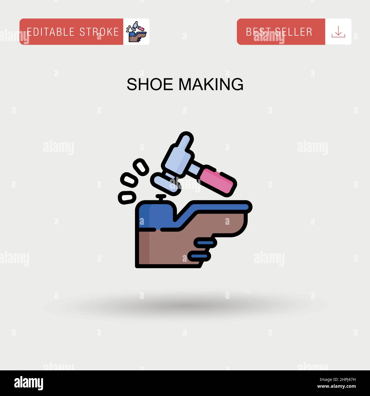 Shoe making Simple vector icon Stock Vector Image & Art - Alamy