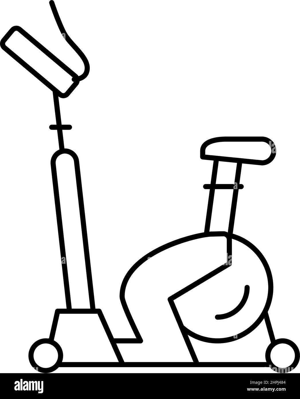 exercise bike line icon vector illustration Stock Vector Image & Art ...