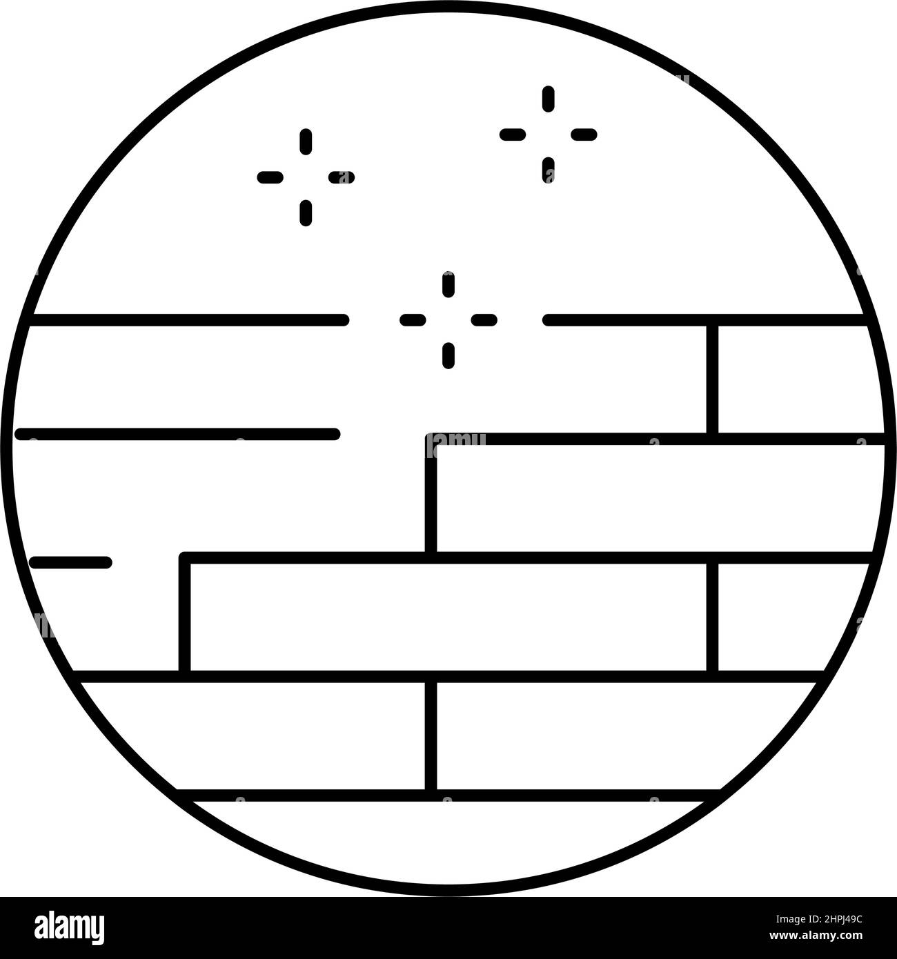 hardwood floor refinishing line icon vector illustration Stock Vector ...