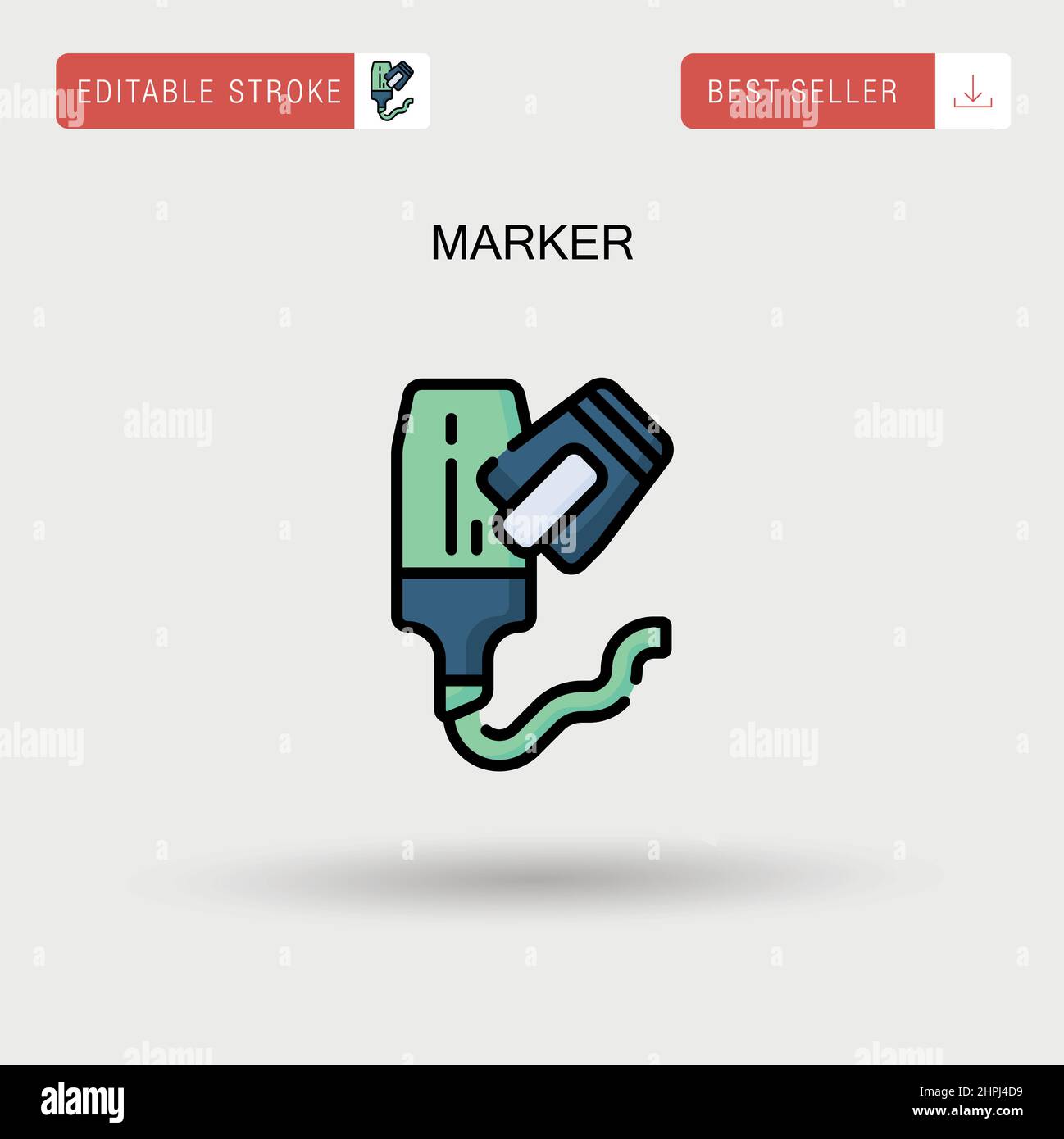 Set yellow highlight marker Stock Vector Images - Alamy